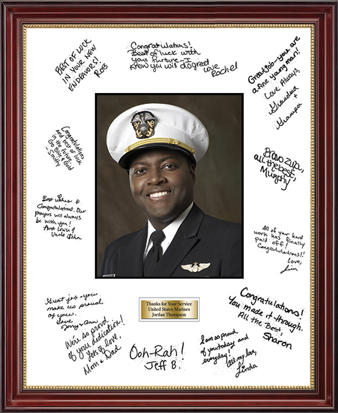 Autograph Frame - Gold Plate - 16x20 - fits 8x10 vertical photo in ...