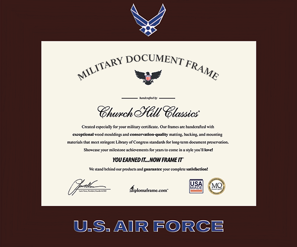 USAF Horizontal 10"x14" - Spectrum Wall Certificate Frame