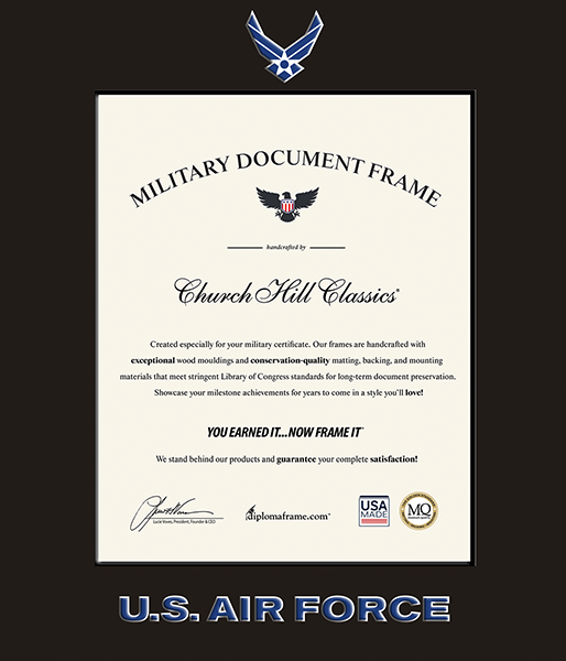 USAF Vertical 10"x14" - Spectrum Wall Certificate Frame