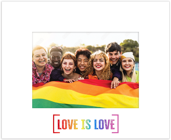 7"w x 5"h Love Is Love Spectrum Photo Frame - Expo White Moulding ...