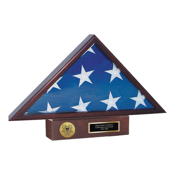 U.S. Coast Guard Memorial Medallion Flag Case