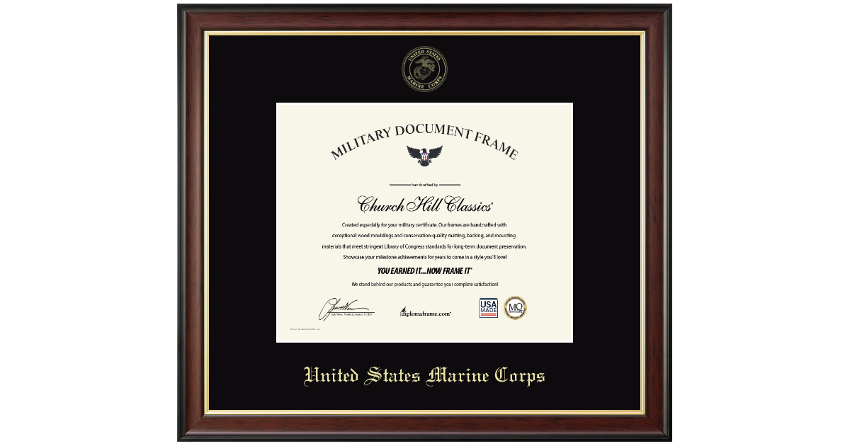 Honorable Discharge Frames | Made in USA | U.S. Marines