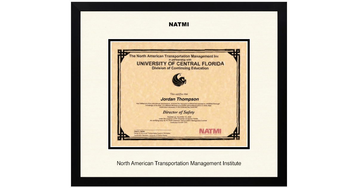 NATMI Certificate Frames | customframes.com