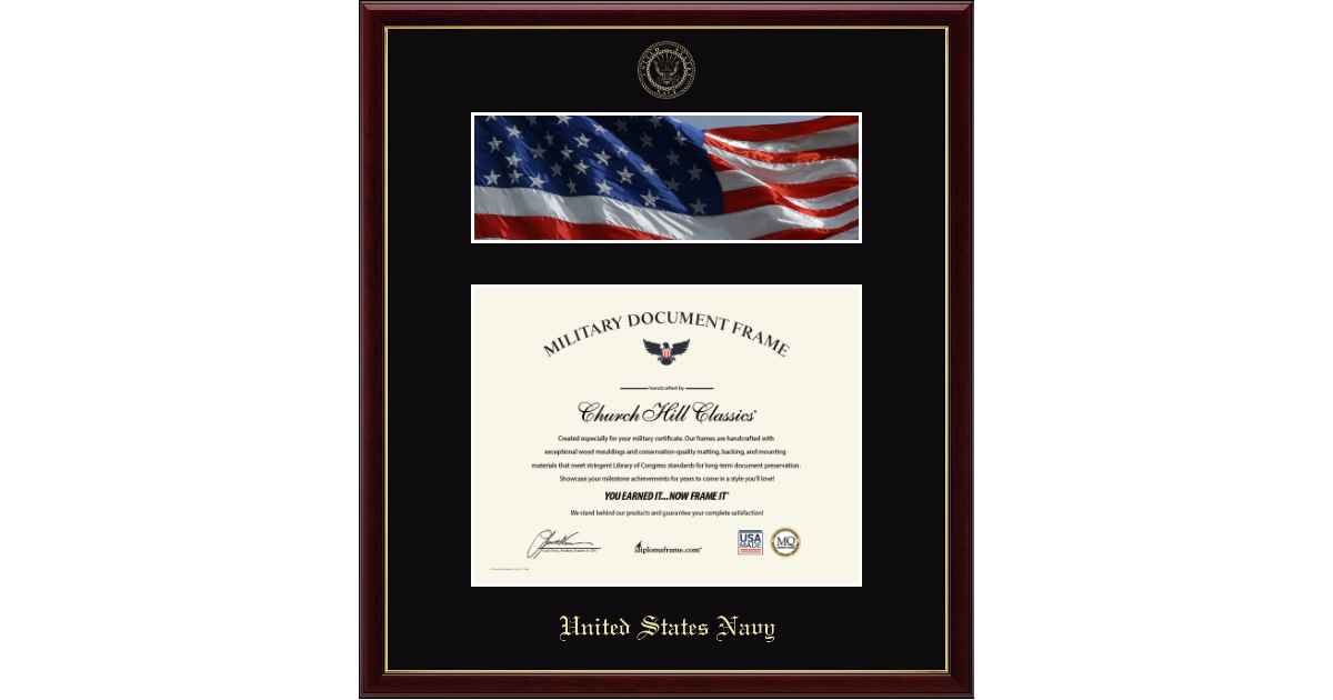 Honorable Discharge Frames U.S. Navy Honorable Discharge Certificate ...