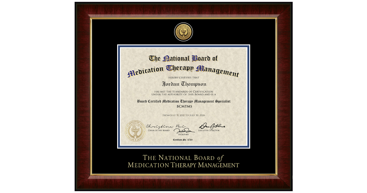 The National Board of Medication Therapy Management | Certificate ...
